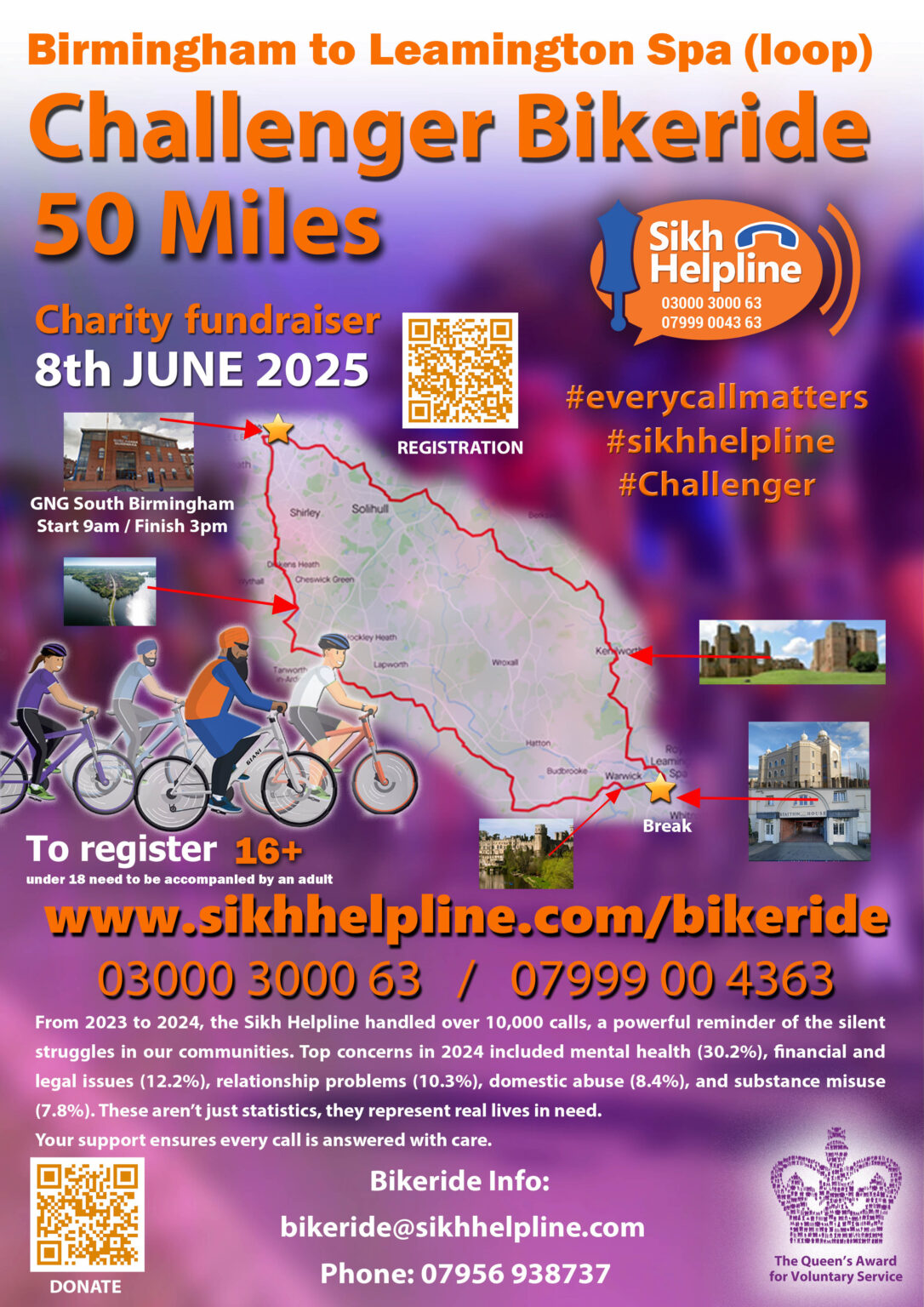 50 Miles Bike Ride 8th June 2025 - cycling.sikhhelpline.com